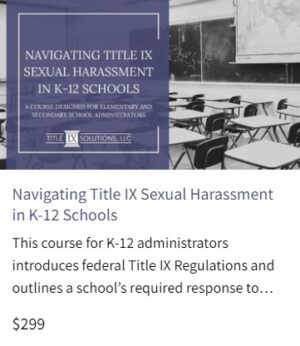 Online, Self-Paced Title IX Trainings - Title IX Solutions